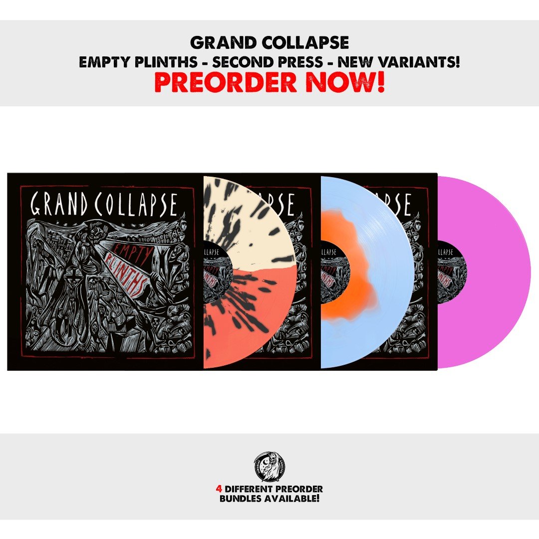 Grand Collapse: Empty Plinths LP new vinyl colour variants, preorder ...